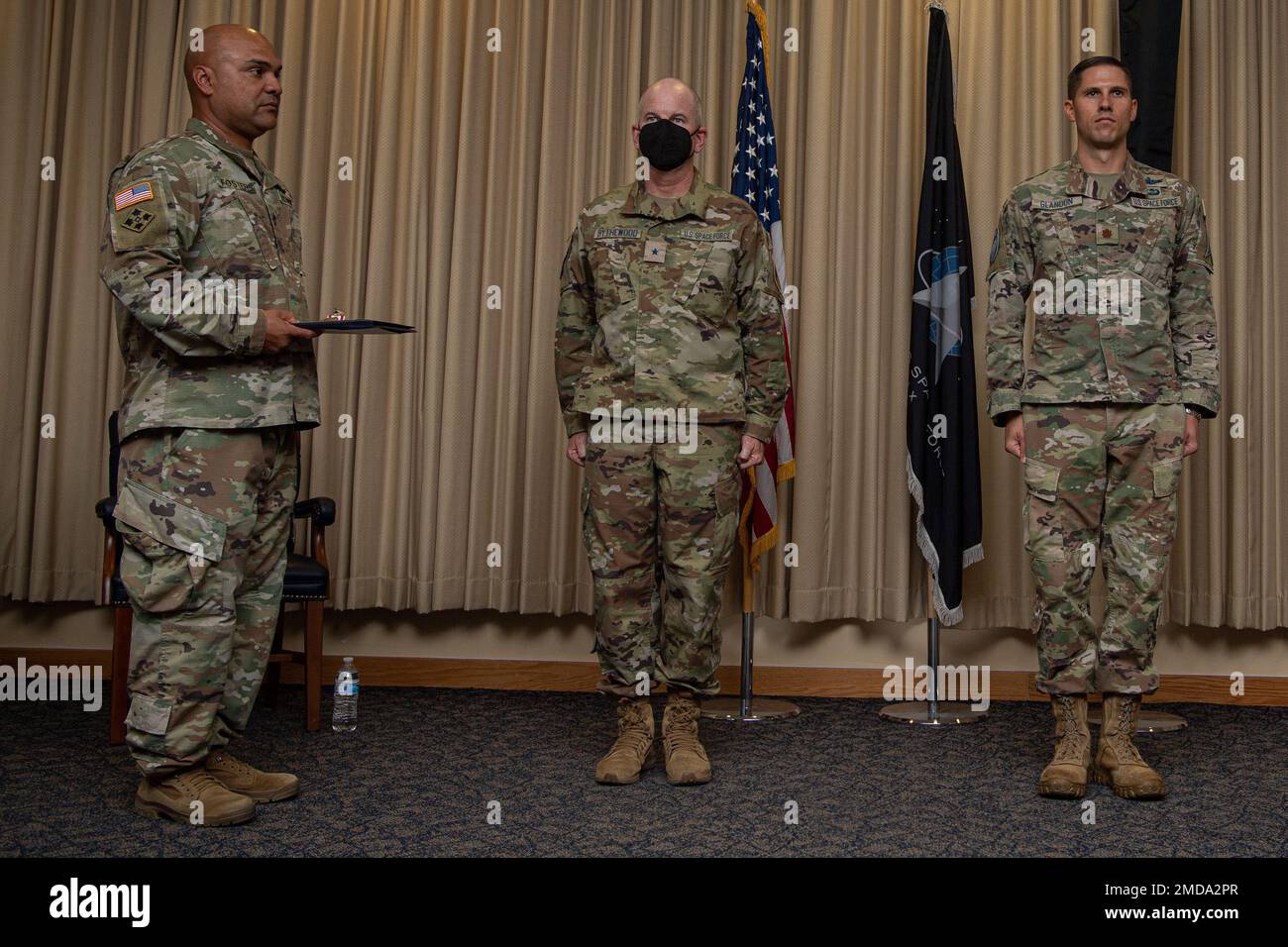 U.S. Army Sergeant First Class Urian Foster, left, U.S. Space Force ...