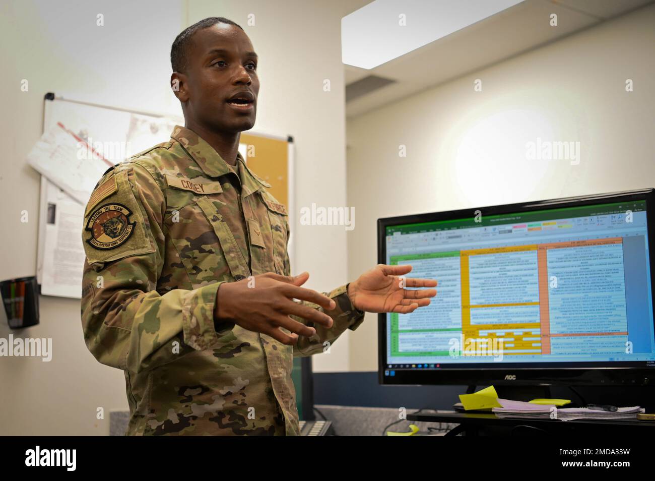 U.S. Air Force Airman 1st Class Melvin Cosey, a 354th Operations ...