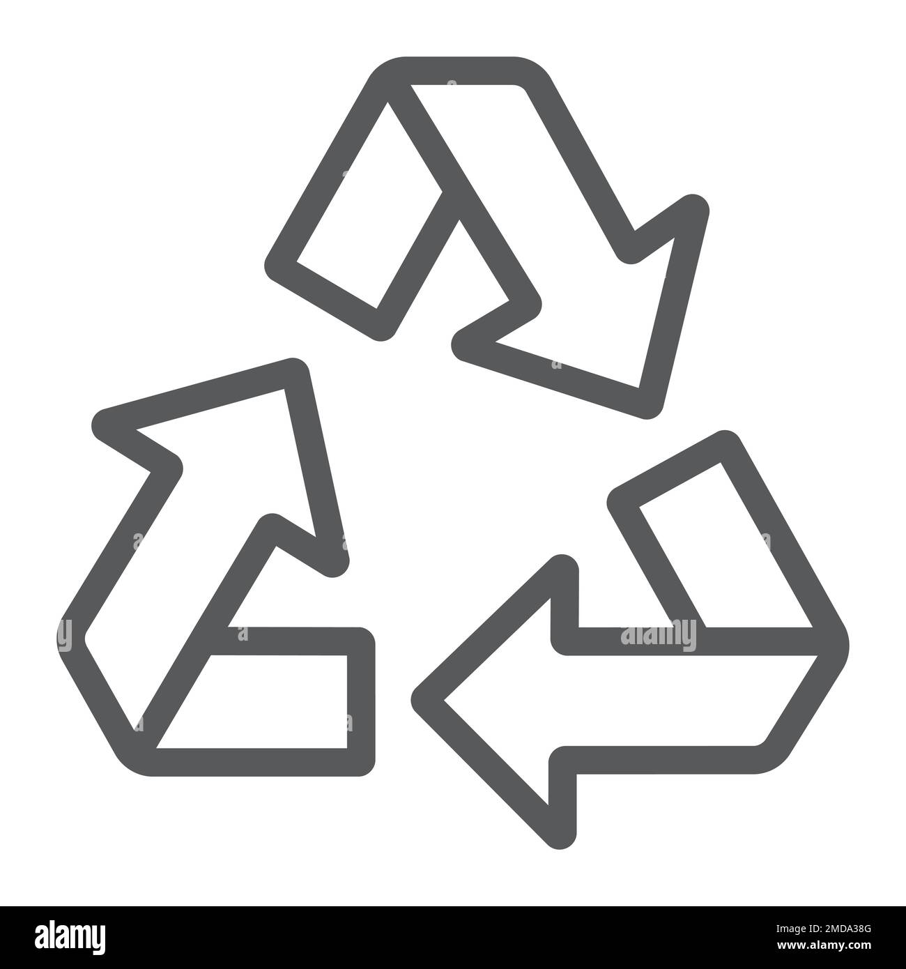 Recycle line icon, ecology and protection, environmental sign, vector ...