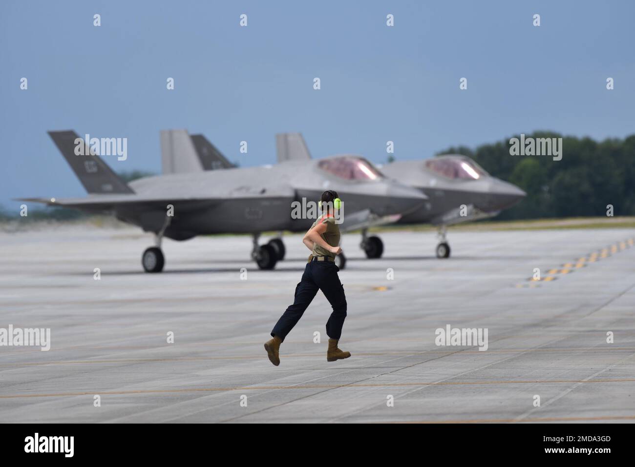 U.S. Air Force Senior Airman Danielle Hatch, a crew chief with the 60th ...