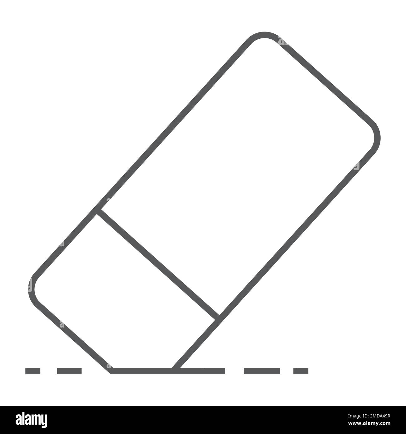 Eraser thin line icon, school and education, rubber sign vector ...