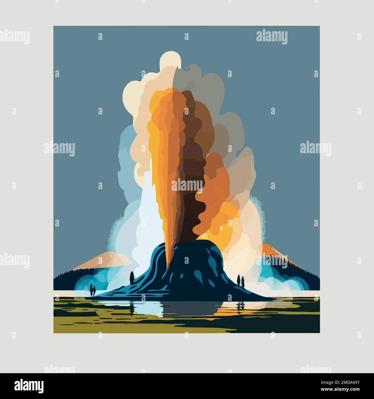 Erupting iceland Stock Vector Images - Alamy