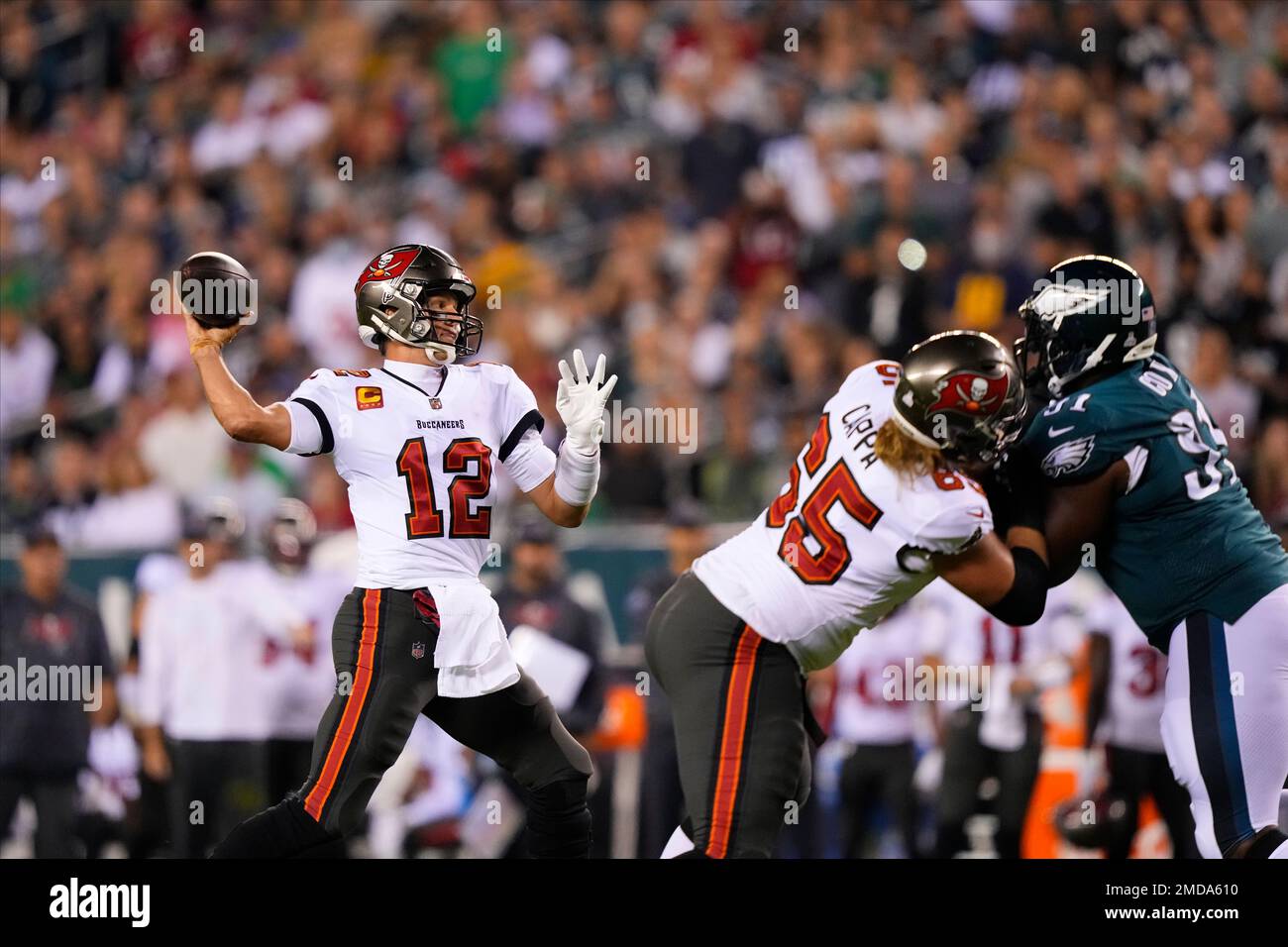 Tampa Bay Buccaneers' Tom Brady plays during an NFL football game ...