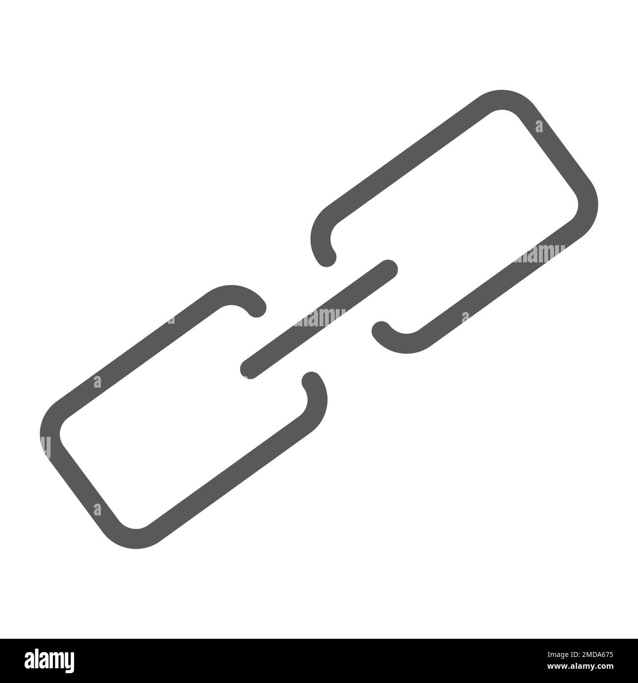 Link line icon, contact us and chain, button sign, vector graphics, a ...