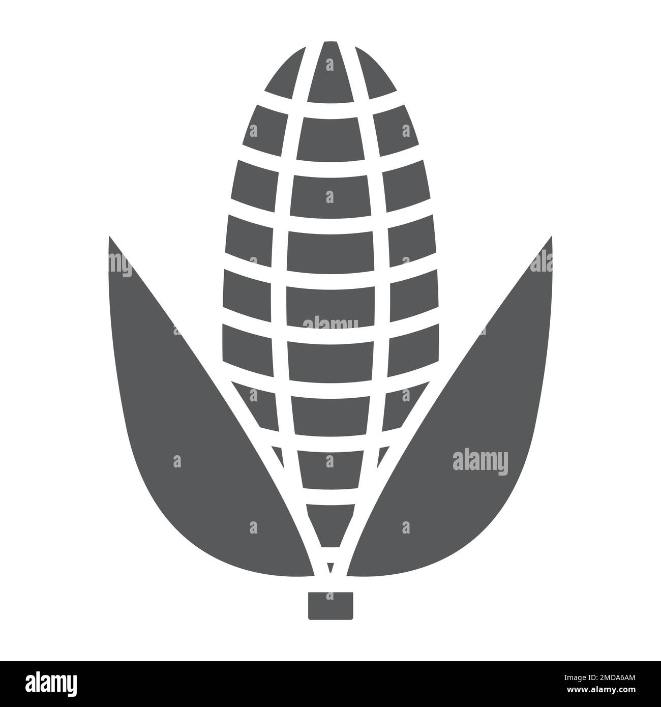 Corn glyph icon, vegetable and diet, maize sign, vector graphics, a ...
