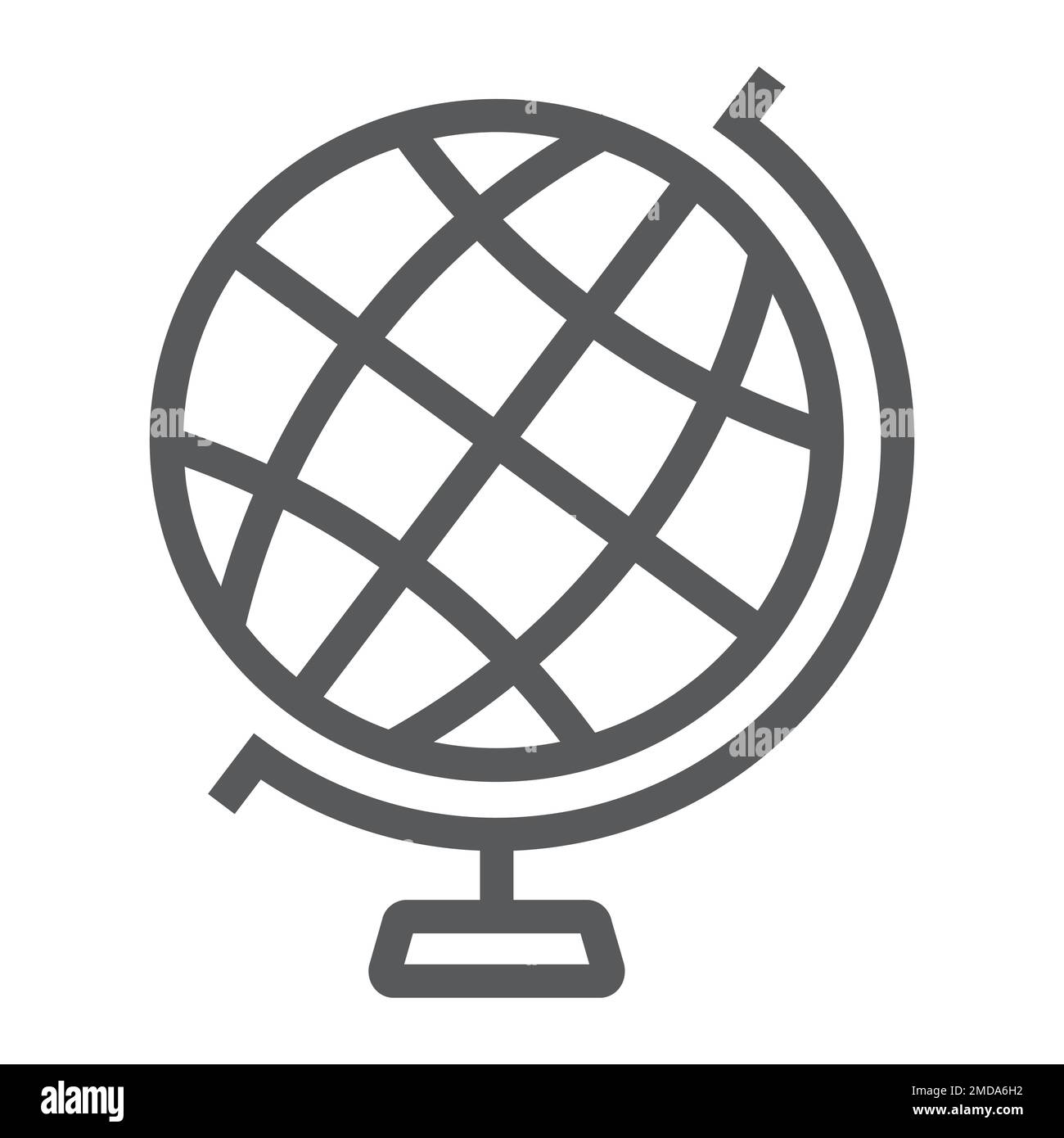 Globe line icon, earth and world, geography sign vector graphics, a ...