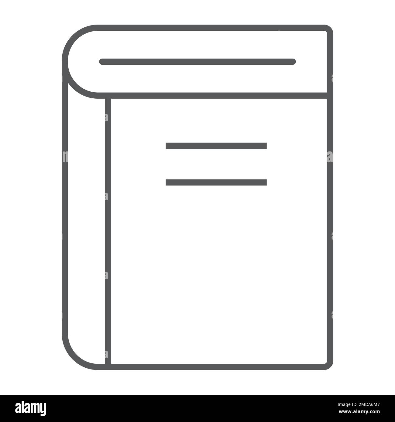 Book thin line icon, school and education, learning sign vector ...