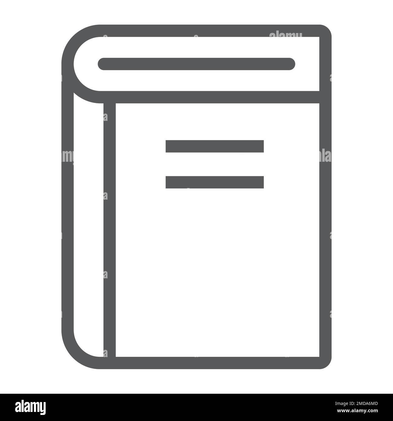 Book line icon, school and education, learning sign vector graphics, a ...
