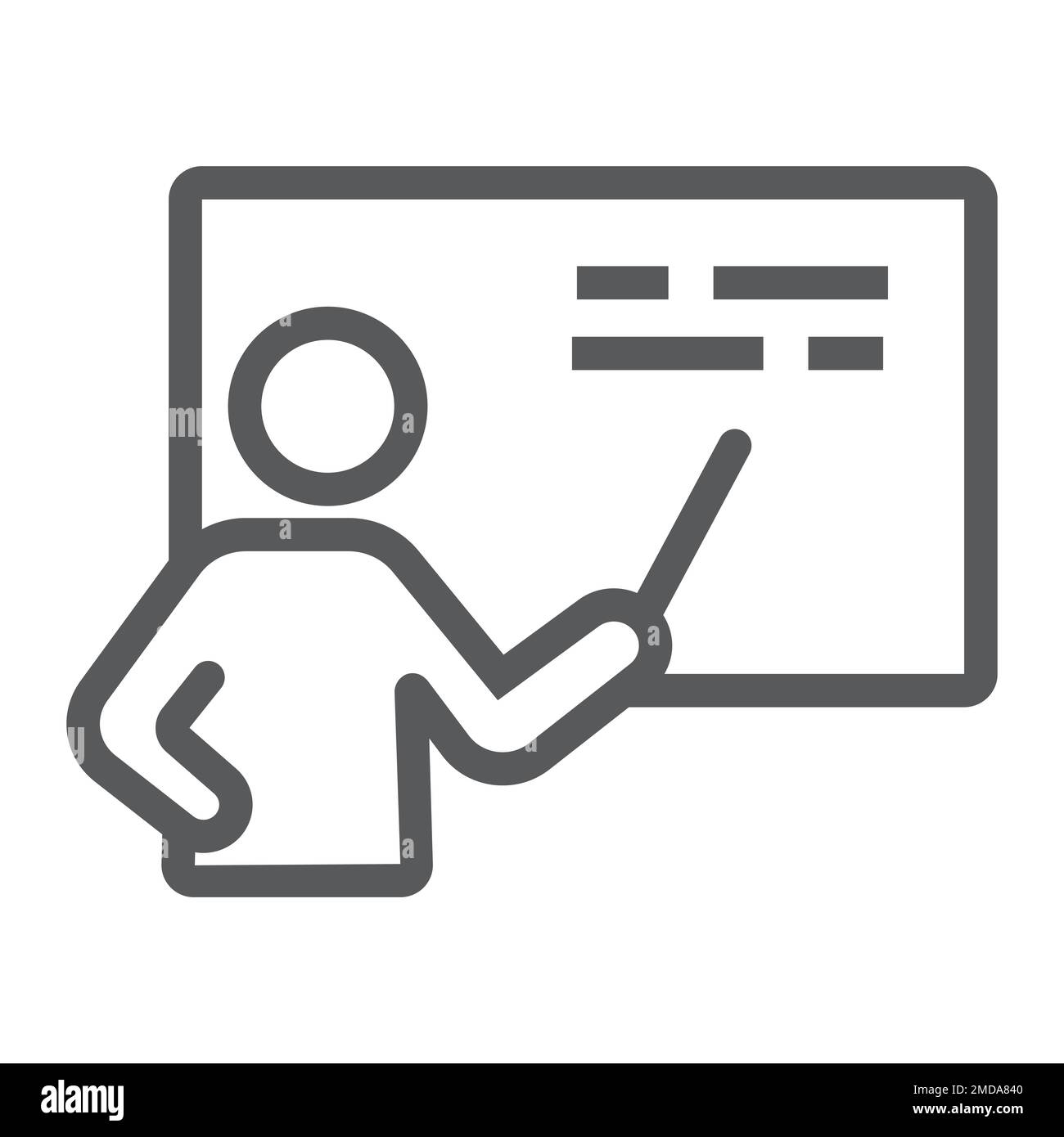 Teacher line icon, school and education, training sign vector graphics ...