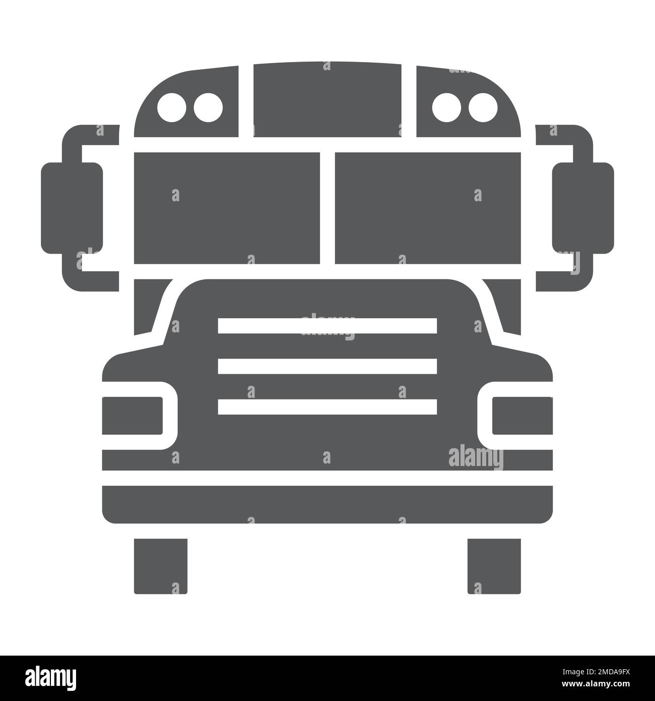 School bus glyph icon, school and education, transportation sign vector ...