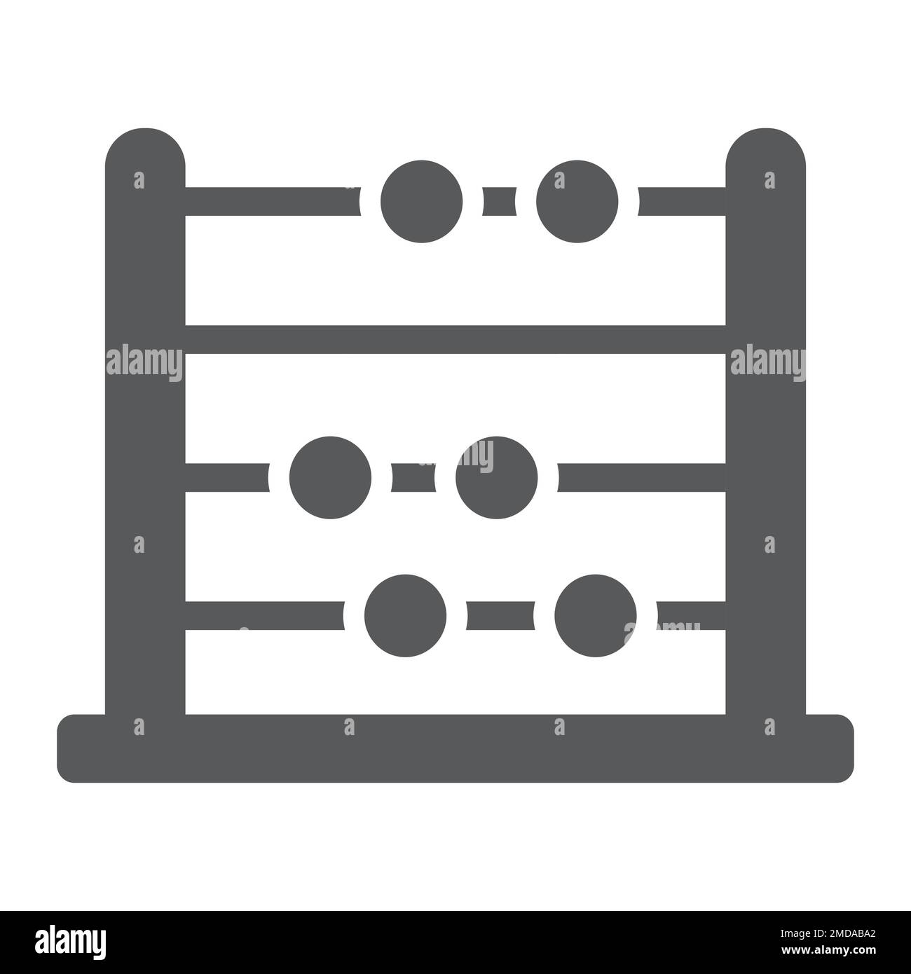 Abacus glyph icon, school and education, math sign vector graphics, a ...