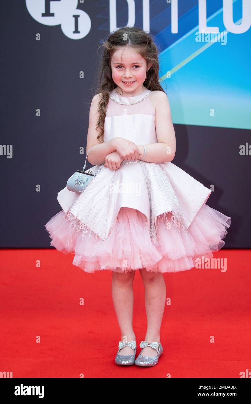 Ellie Blake poses for photographers upon arrival at the premiere of the ...