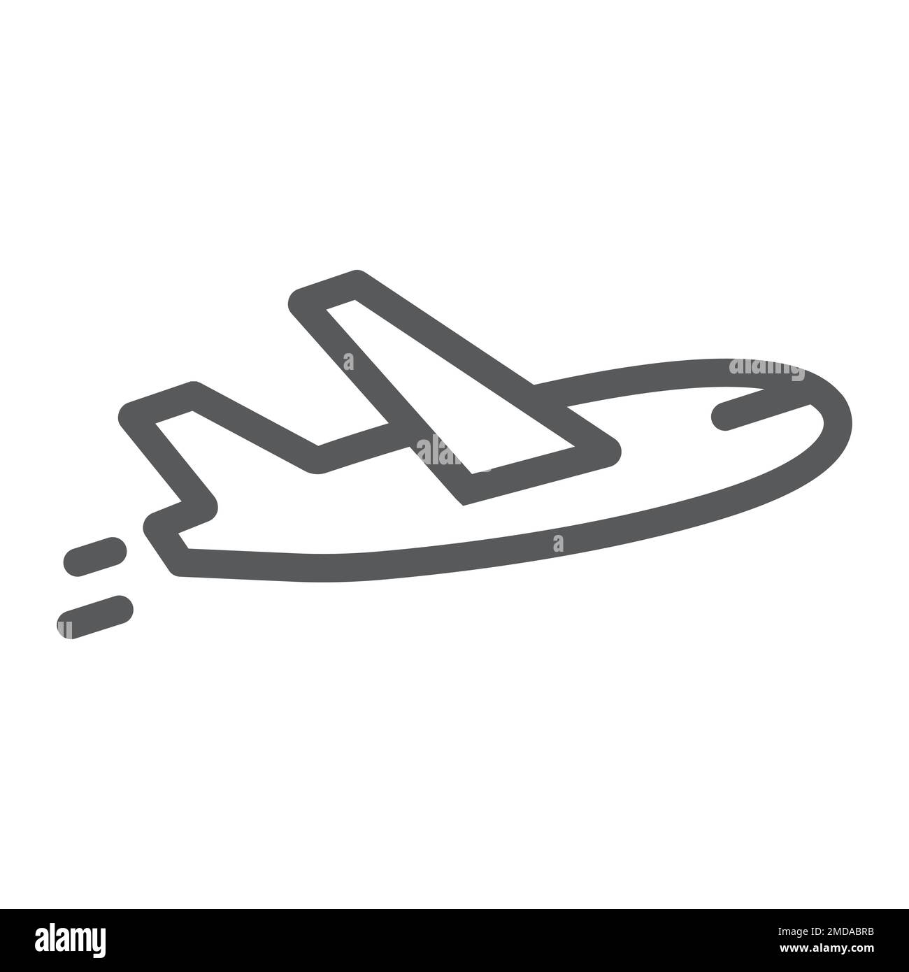 Airplane flight line icon, travel and tourism, plane sign vector ...