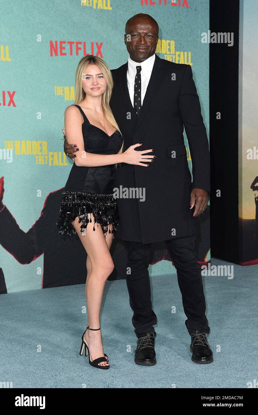 Leni Olumi Klum, left, and Seal arrive at a special screening of "The ...