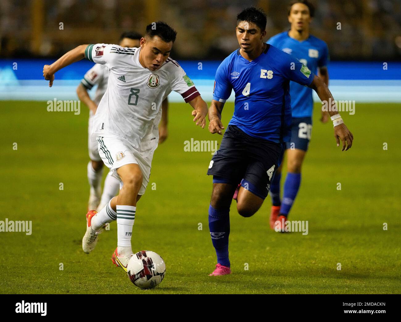 Mexico's Carlos Alberto Rodriguez, left, and El Salvador's Isaac ...