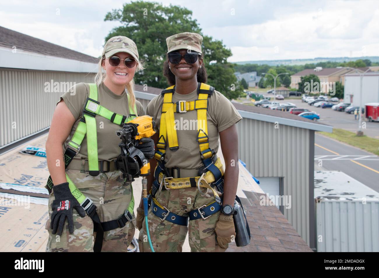 From left, Senior Airman Mary O. Bransford, 131st Civil Engineer ...