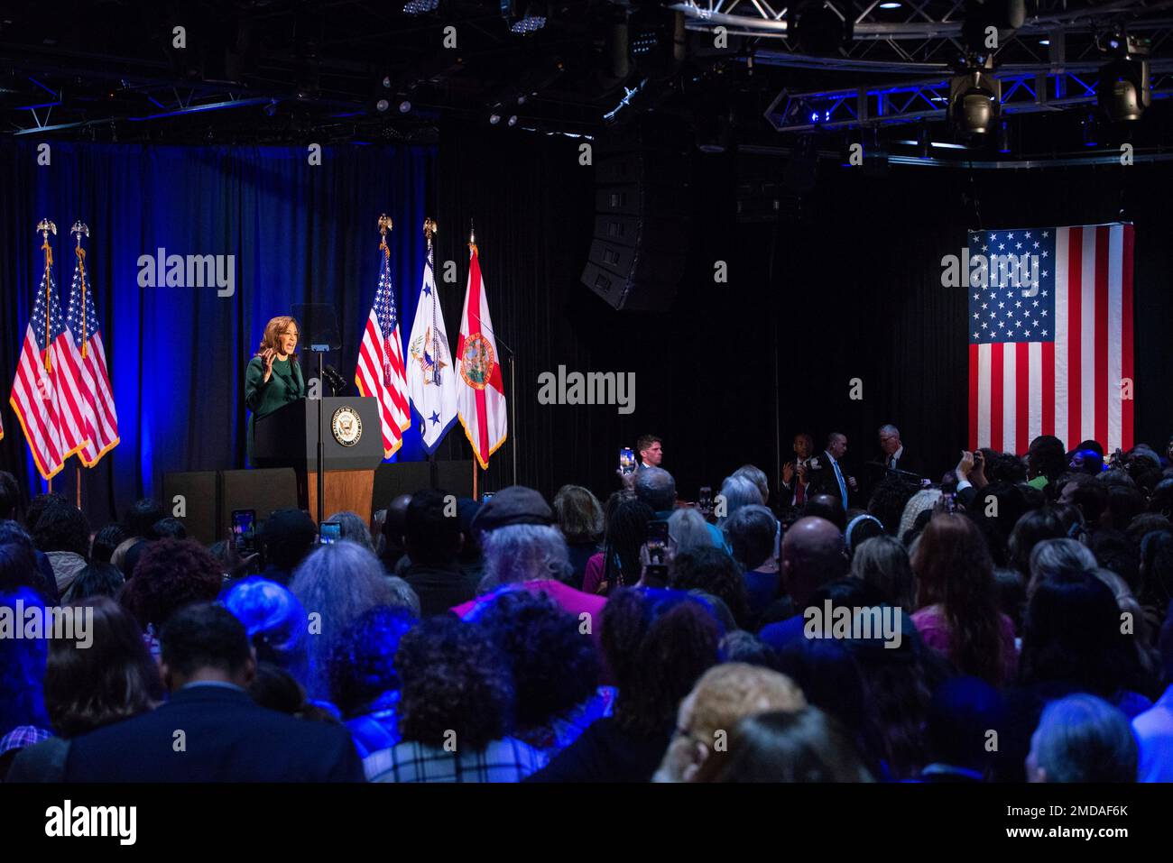 United States Vice President Kamala Harris delivers remarks to ...