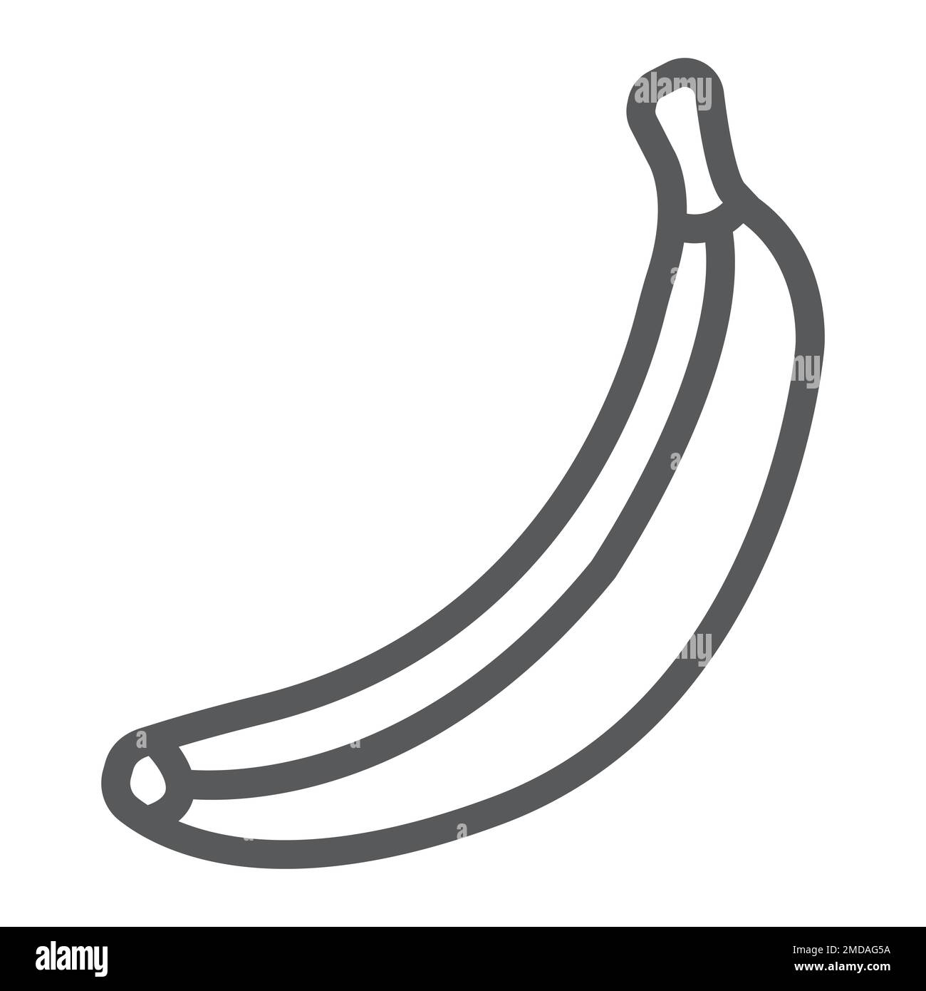 Banana line icon, fruit and vitamin, tropical sign, vector graphics, a ...