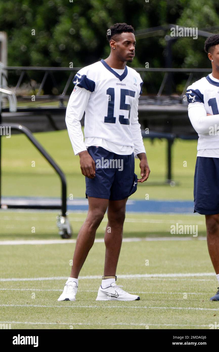 Dallas Cowboys receiver T.J. Vasher (15) watches the team's NFL ...