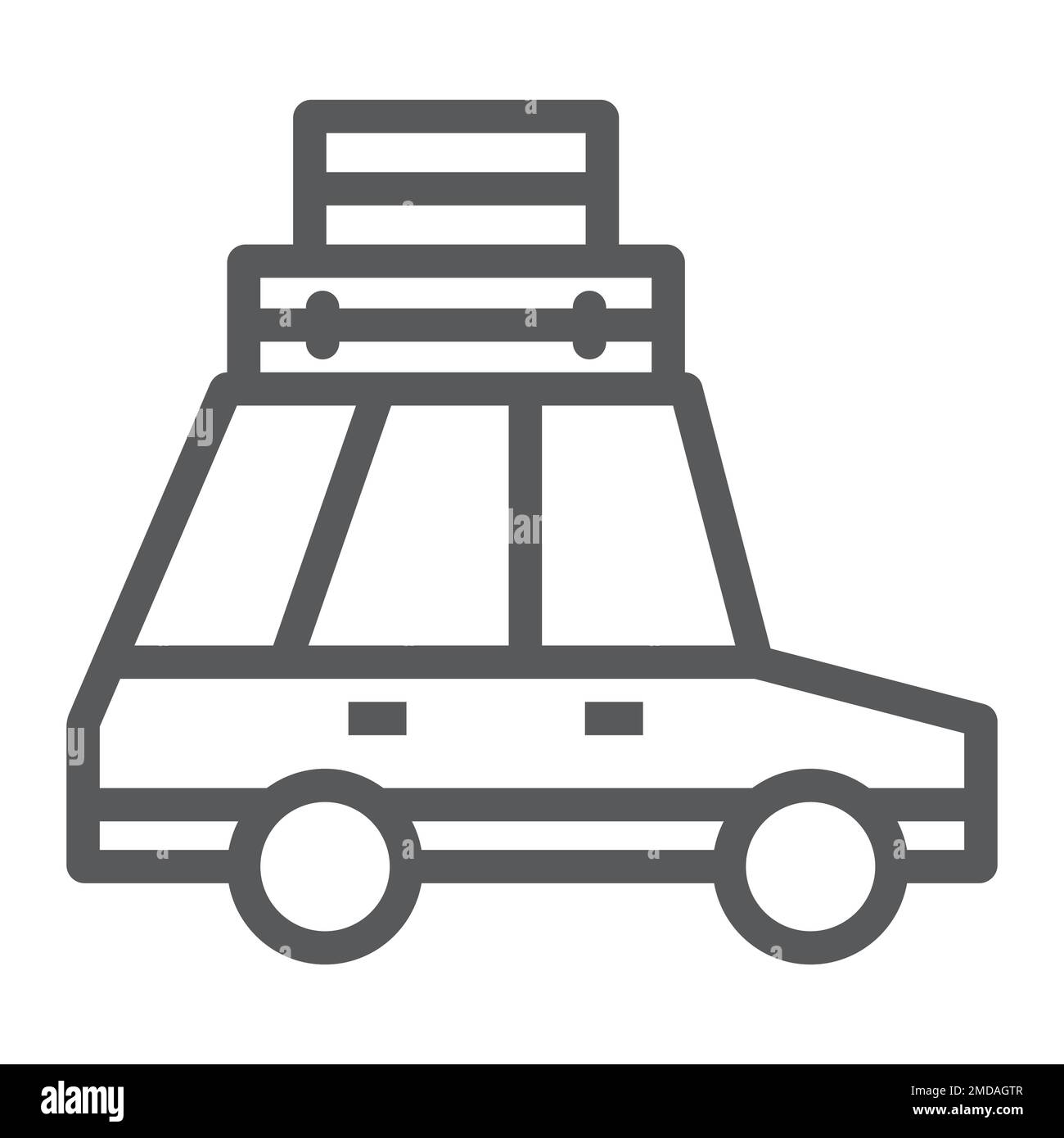 Travel Car line icon, travel and tourism, trip vehicle sign vector ...