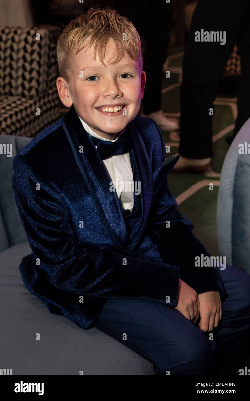 Jude Hill poses for photographers at the party for the film 'Belfast ...