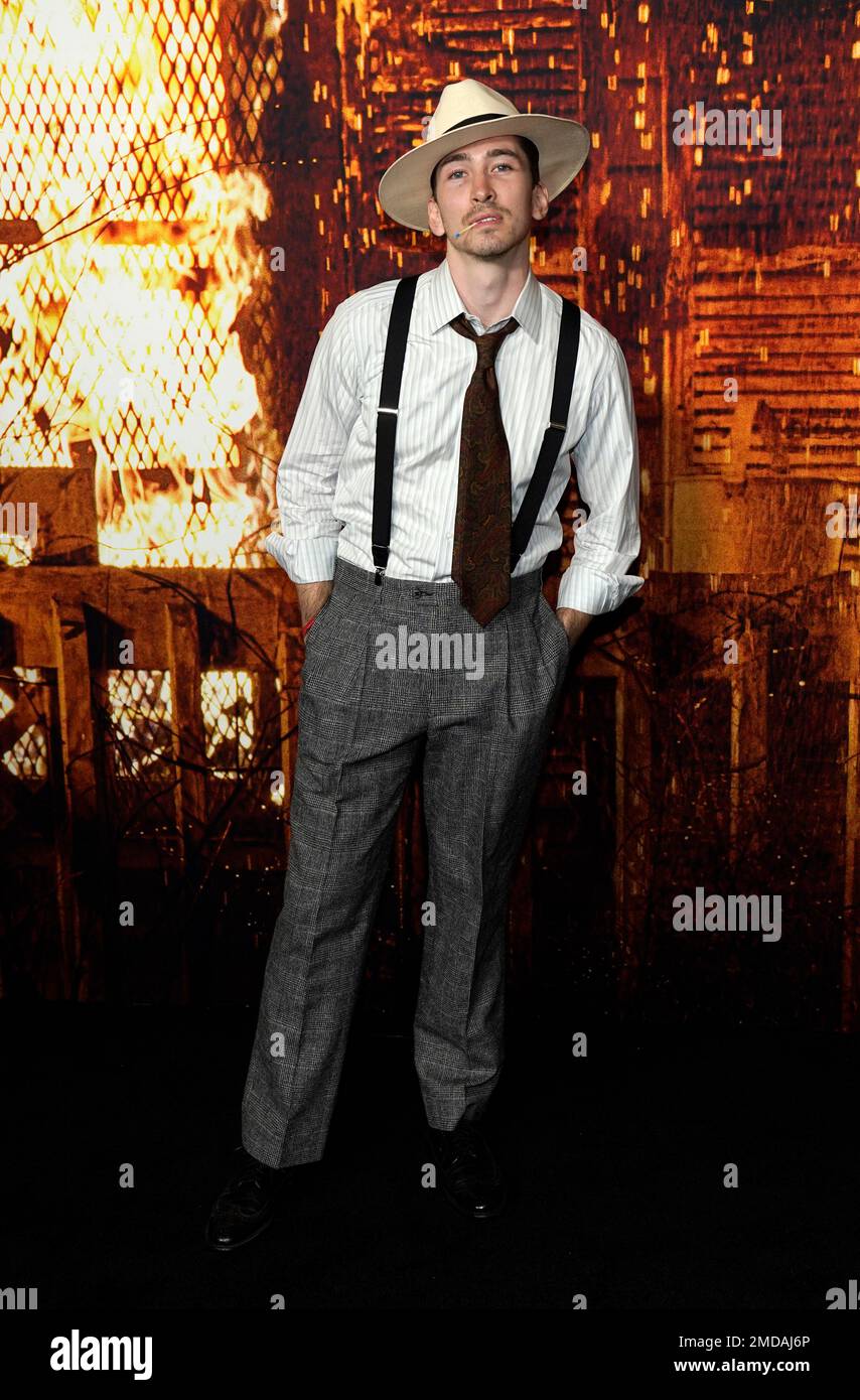 Dylan Arnold, a cast member in "Halloween Kills," poses at the premiere ...