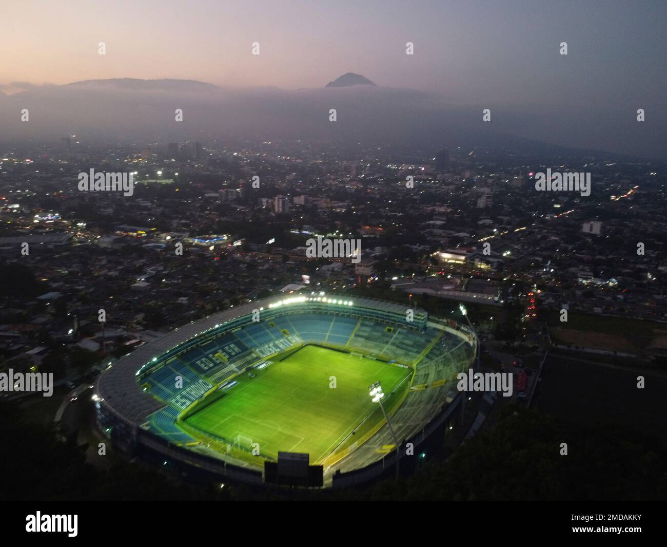 View of the Cuscatlan stadium prior to a Mexico vs. El Salvador ...