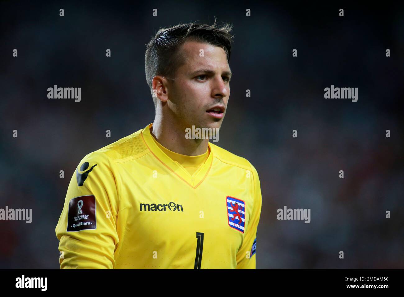 Luxembourg goalkeeper Anthony Moris walks on the pitch during the World ...