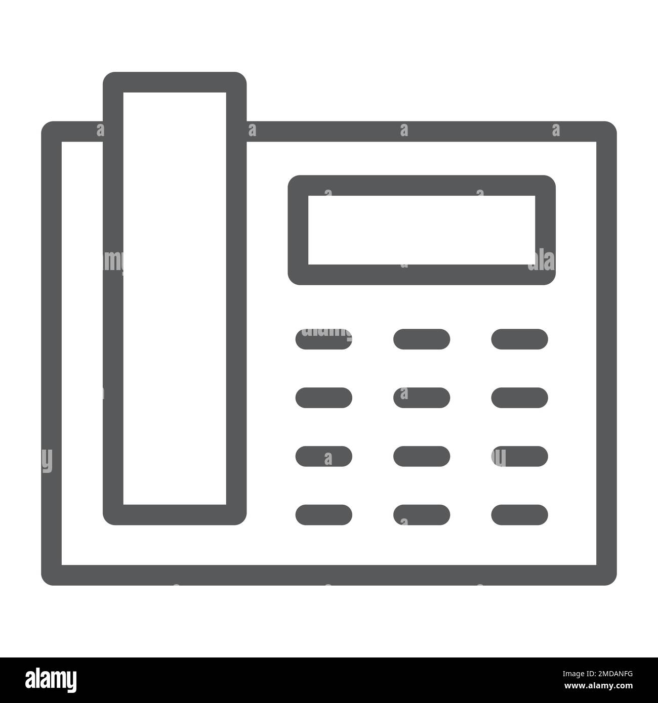 Office phone line icon, office and communication, telephone sign ...