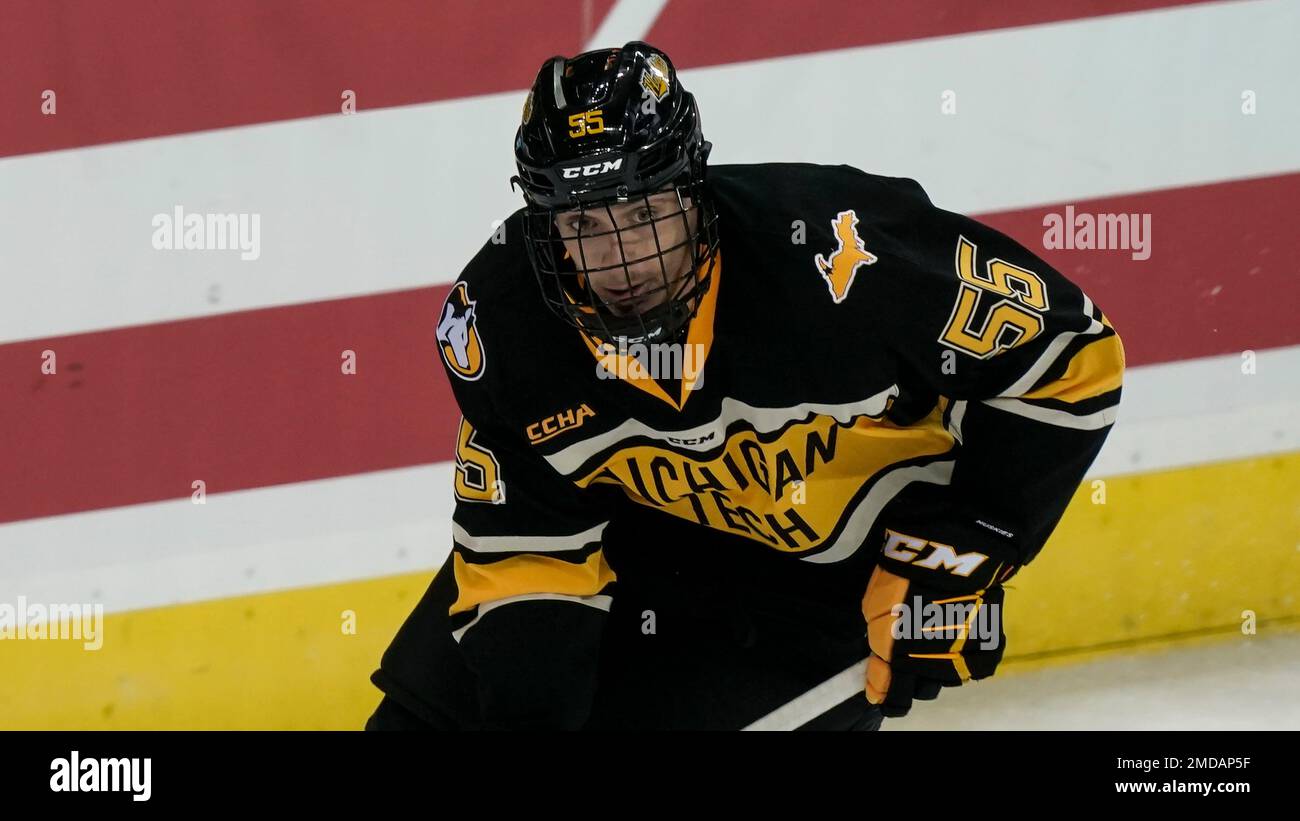 Michigan Tech's Tyrone Bronte (55) during an NCAA hockey game on Friday ...