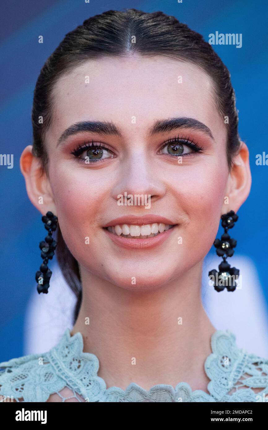 Lara McDonnell poses for photographers upon arrival at the premiere of ...