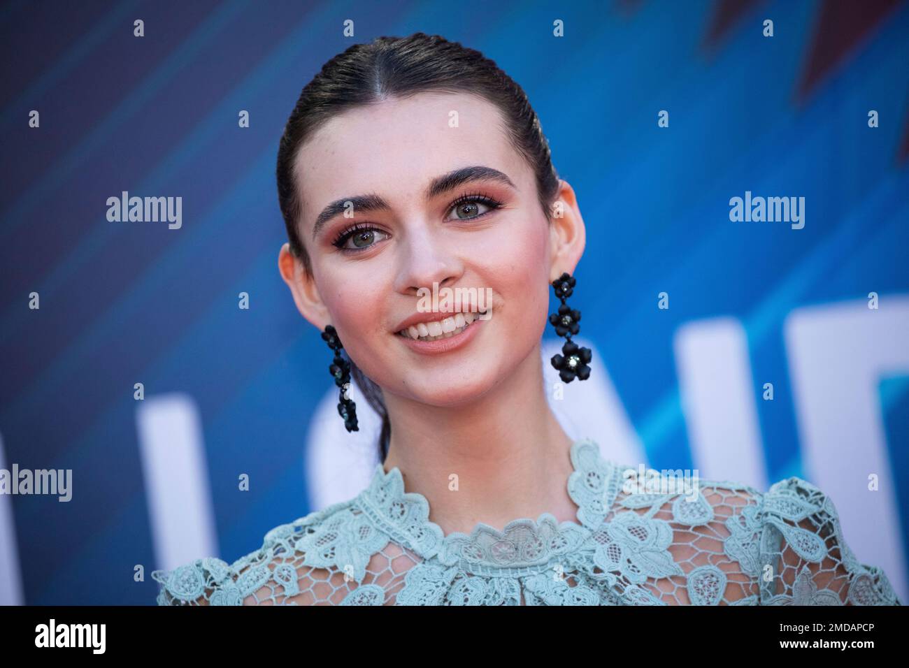 Lara McDonnell poses for photographers upon arrival at the premiere of ...