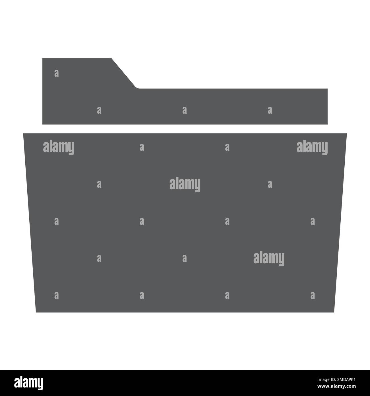 Folder glyph icon, office and work, file sign, vector graphics, a solid ...