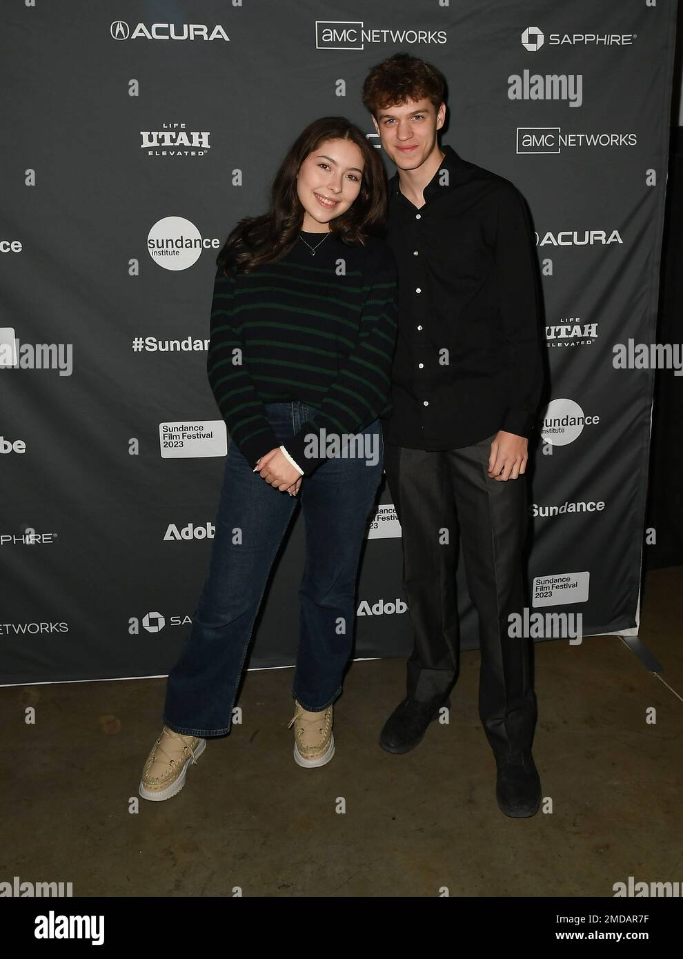 Park City, USA. 21st Jan, 2023. Emma Tremblay and Jacob Buster attend ...