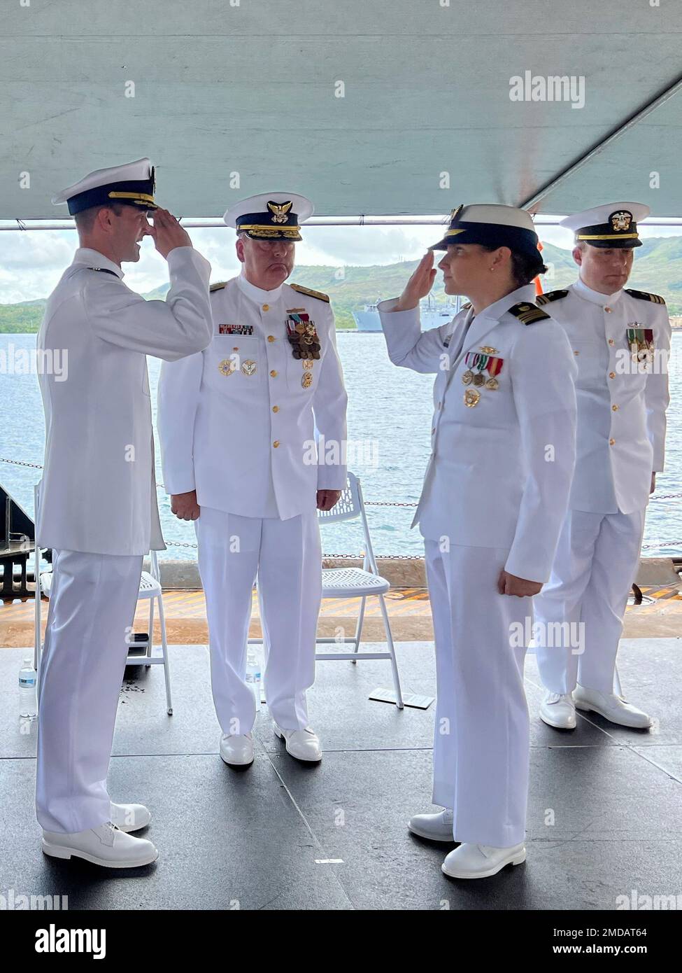 Lt. Cmdr. Linden Dahlkemper relieves Cmdr. Ryan Adams, as the USCGC ...