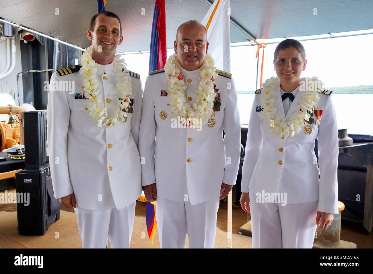 Lt. Cmdr. Linden Dahlkemper relieves Cmdr. Ryan Adams, as the USCGC ...