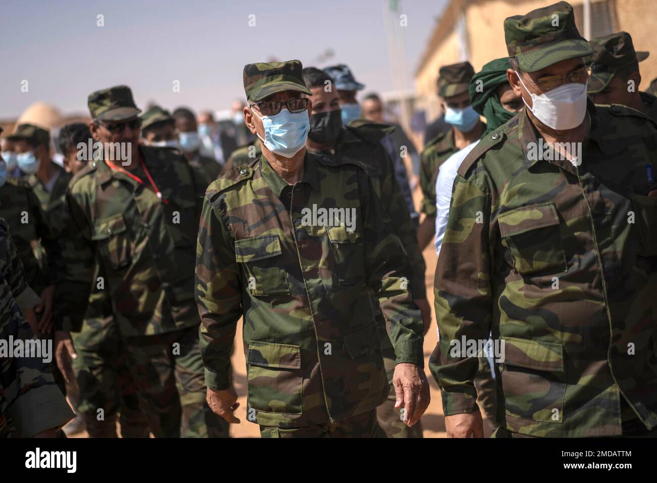 Brahim Ghali, head of the Polisario Front and the self-declared Sahrawi ...