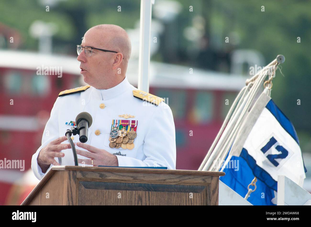 Vice Adm. William Houston, commander, Naval Submarine Forces, Submarine ...