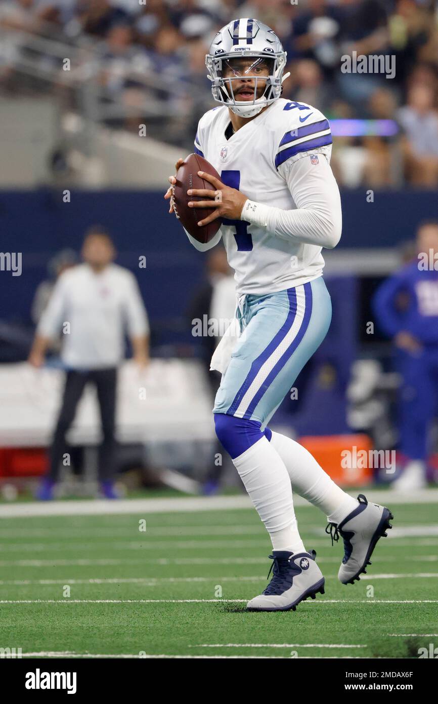 Dallas Cowboys quarterback Dak Prescott (4) looks to throw against the ...