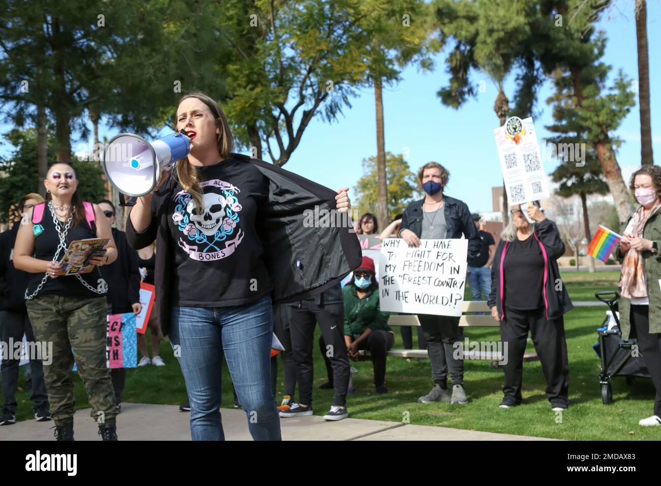 Arizona Democratic Party Education Coordinator Brianna Westbrook makes ...