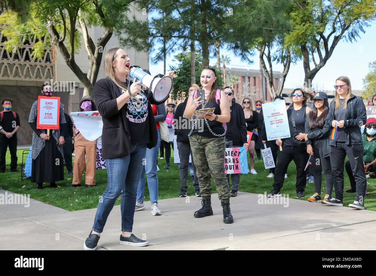 Arizona Democratic Party Education Coordinator Brianna Westbrook makes ...