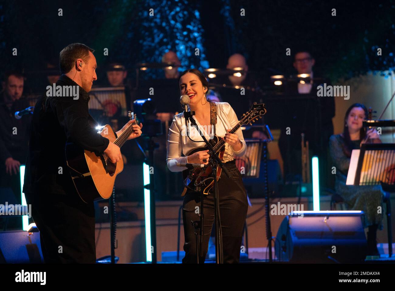Glasgow Scotland. 19 January 2023. Sierra Hull, American bluegrass ...
