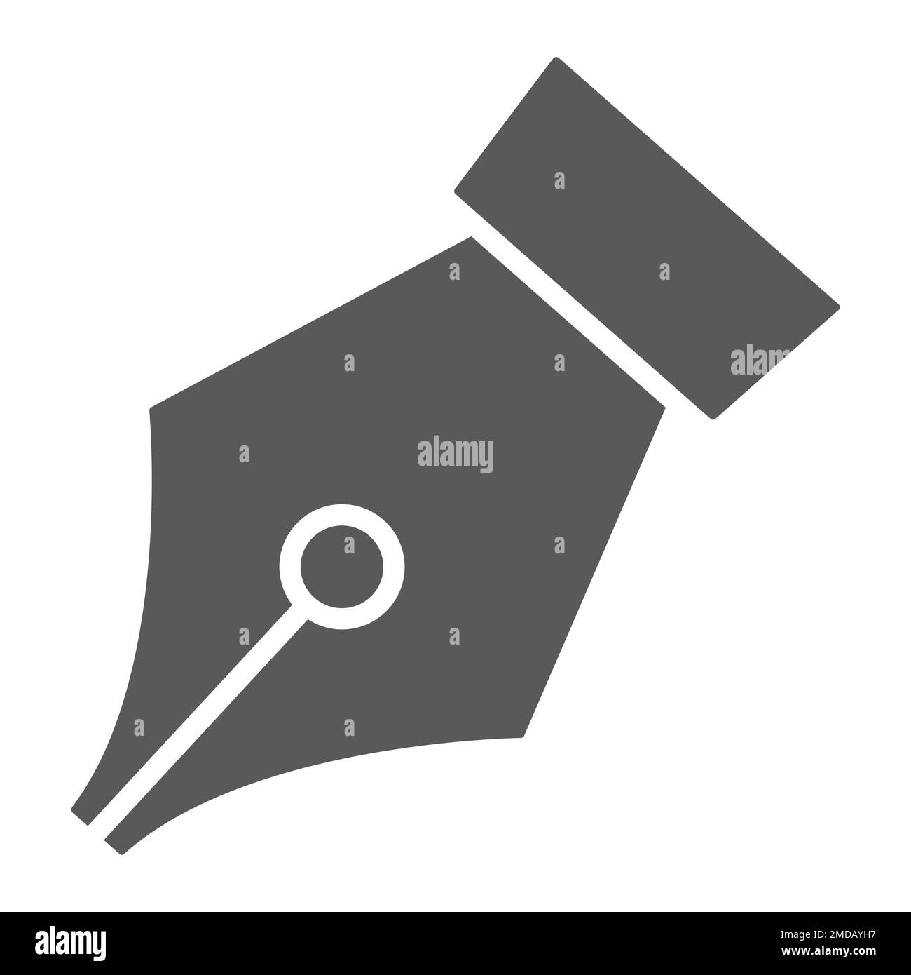 Pen tool glyph icon, tools and design, fountain pen vector graphics, a ...