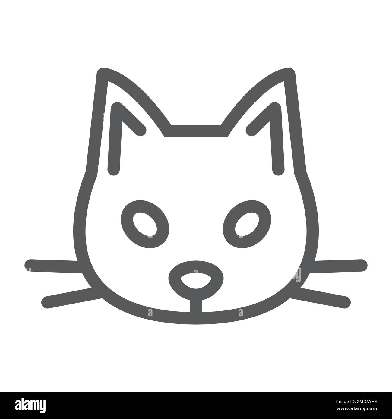 Cat line icon, animal and zoo, pet sign vector graphics, a linear ...