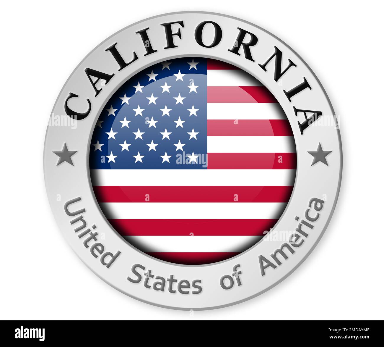 California 3d flag hi-res stock photography and images - Alamy