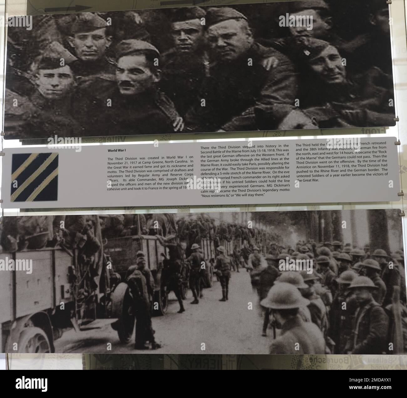 A memorial commemorating the 3rd Infantry Division’s participation in ...
