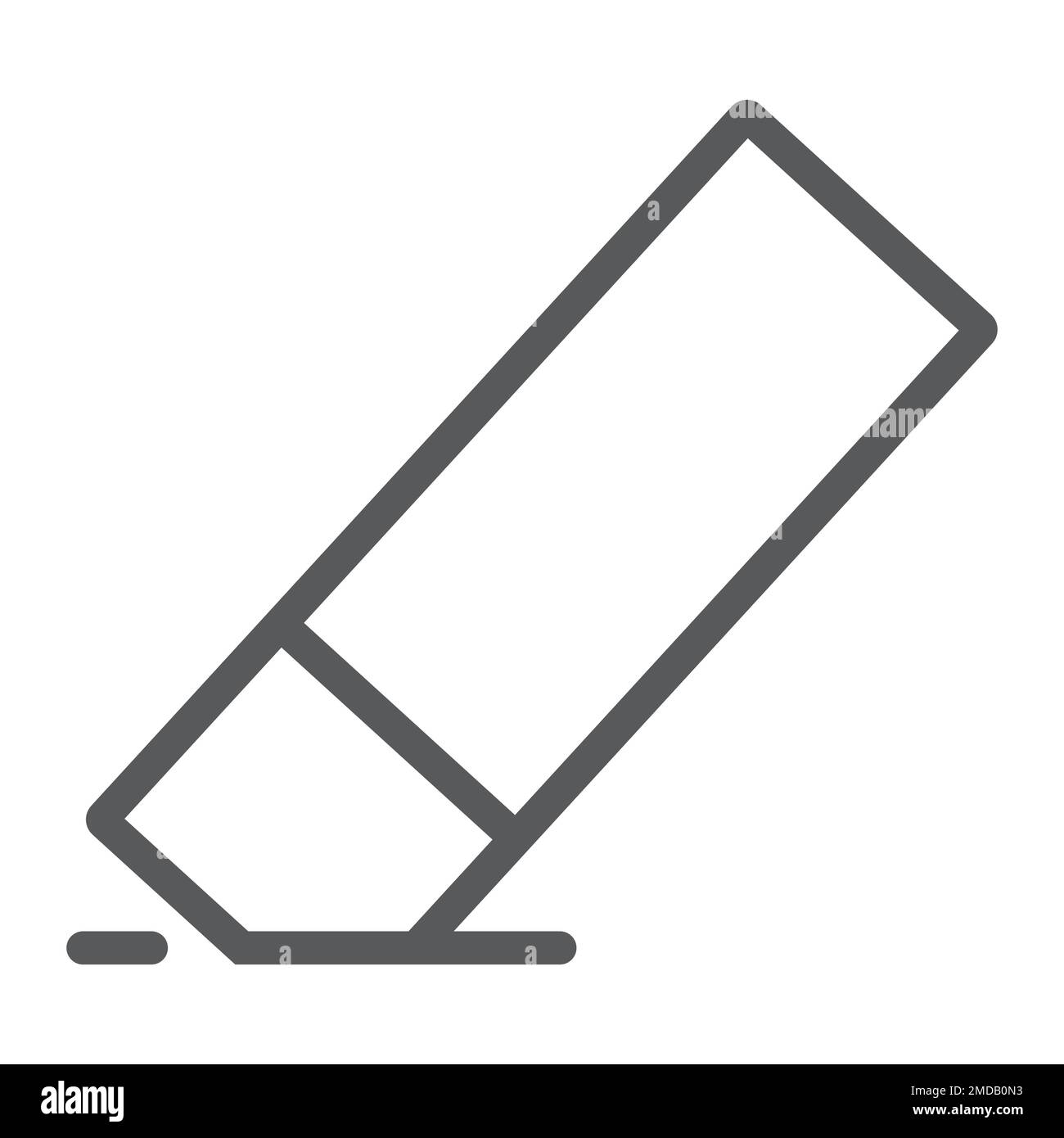Eraser line icon, tools and design, rubber sign, vector graphics, a ...