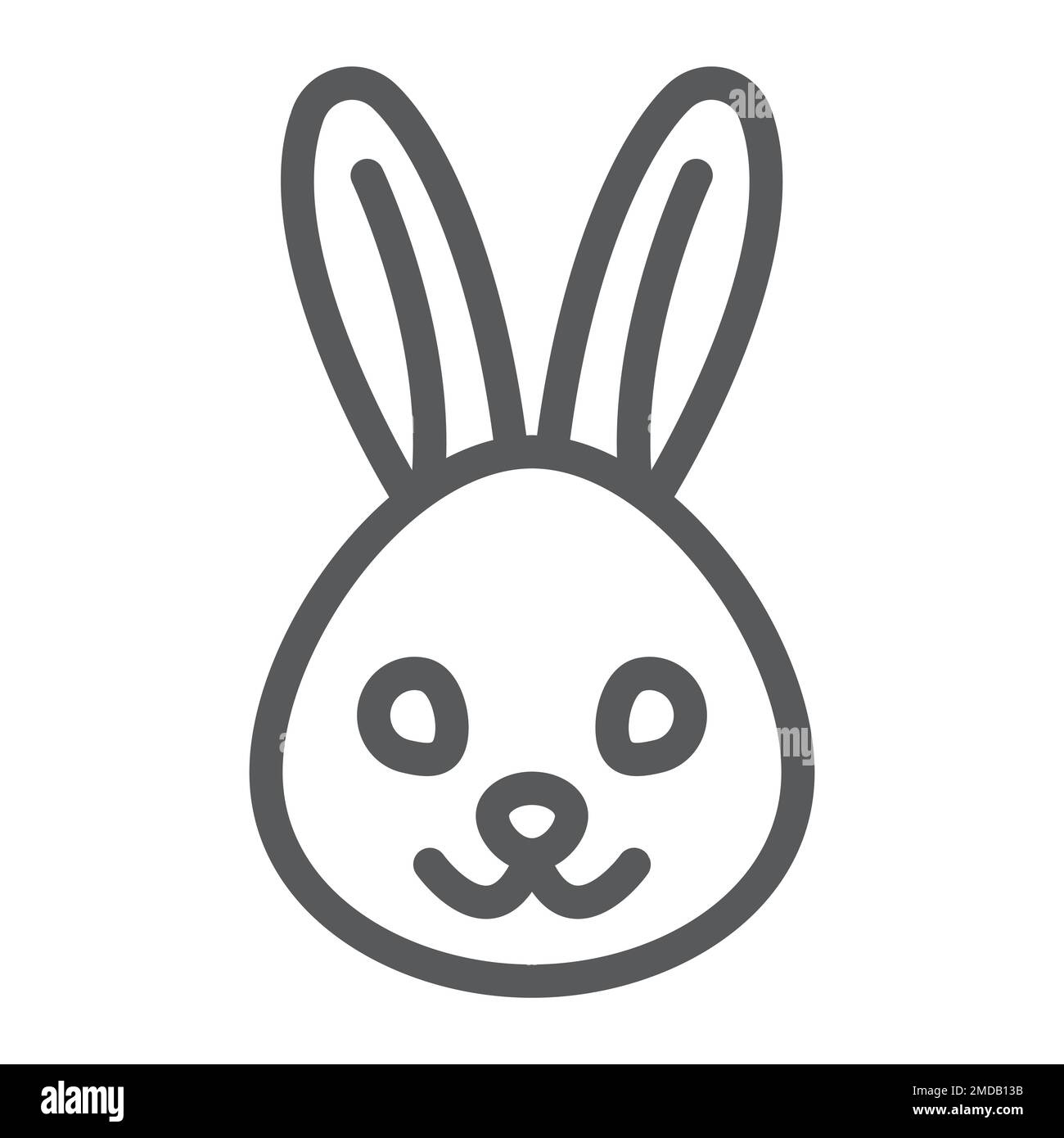 Rabbit line icon, animal and zoo, bunny sign vector graphics, a linear ...