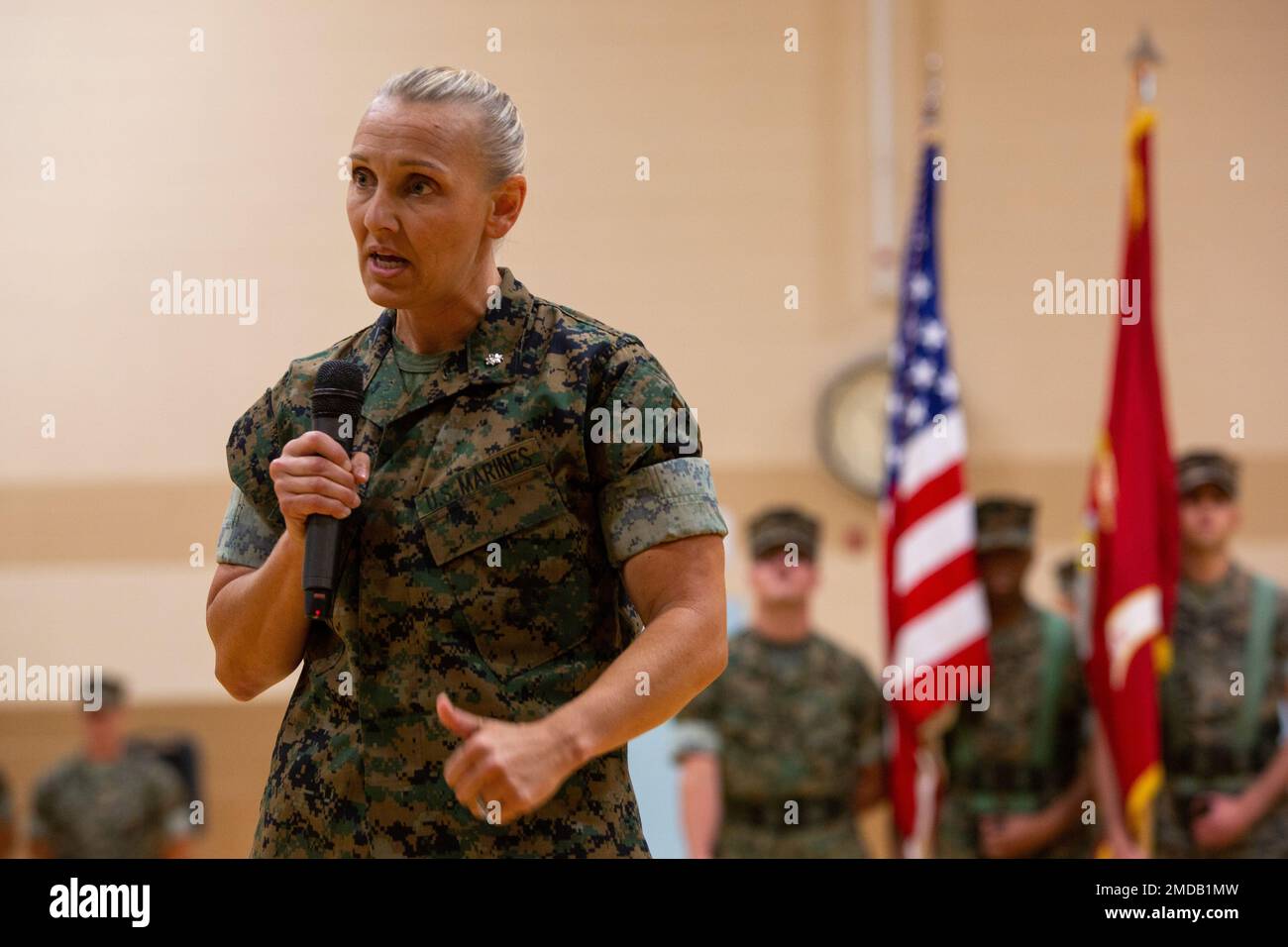 U.S. Marine Corps Lt. Col. Christie R. Everett, the incoming commanding ...