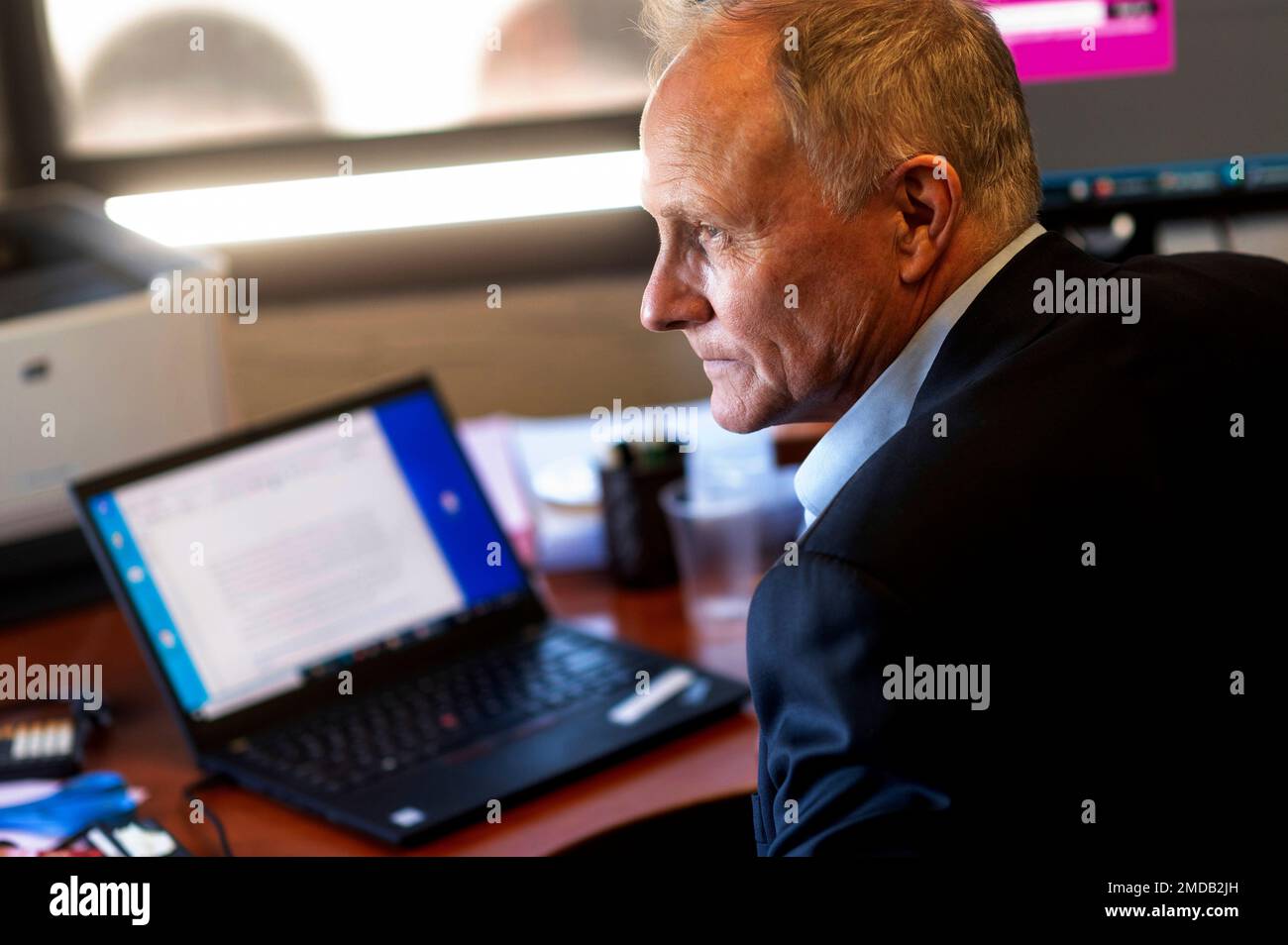 David Card, winner of the 2021 Nobel Prize in economics, sits in his ...